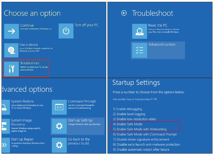 ورود و خروج از حالت Safe mode در ویندوز 10